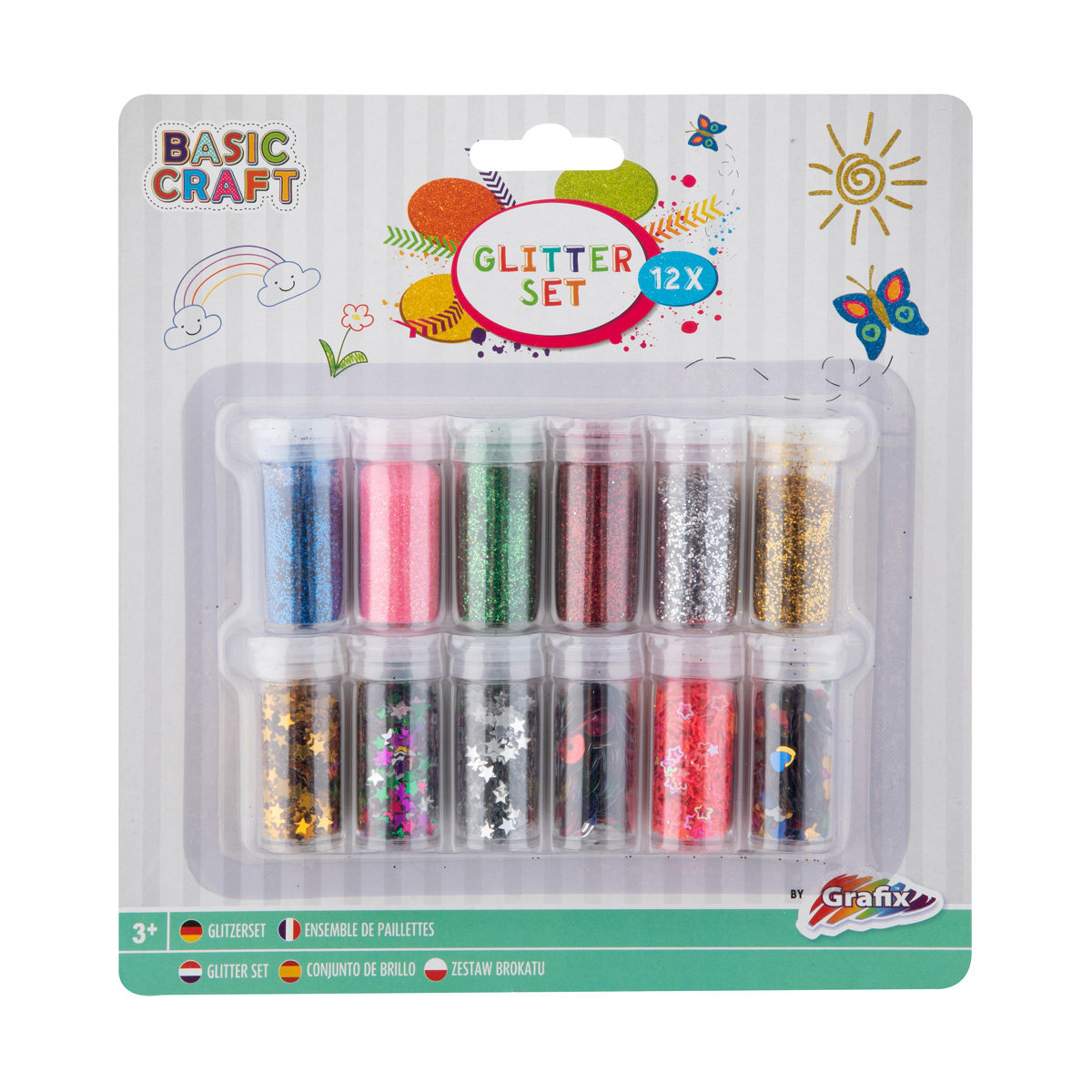 Zestaw brokatowy, 12 szt. - Grafix | Sklep EMPIK.COM