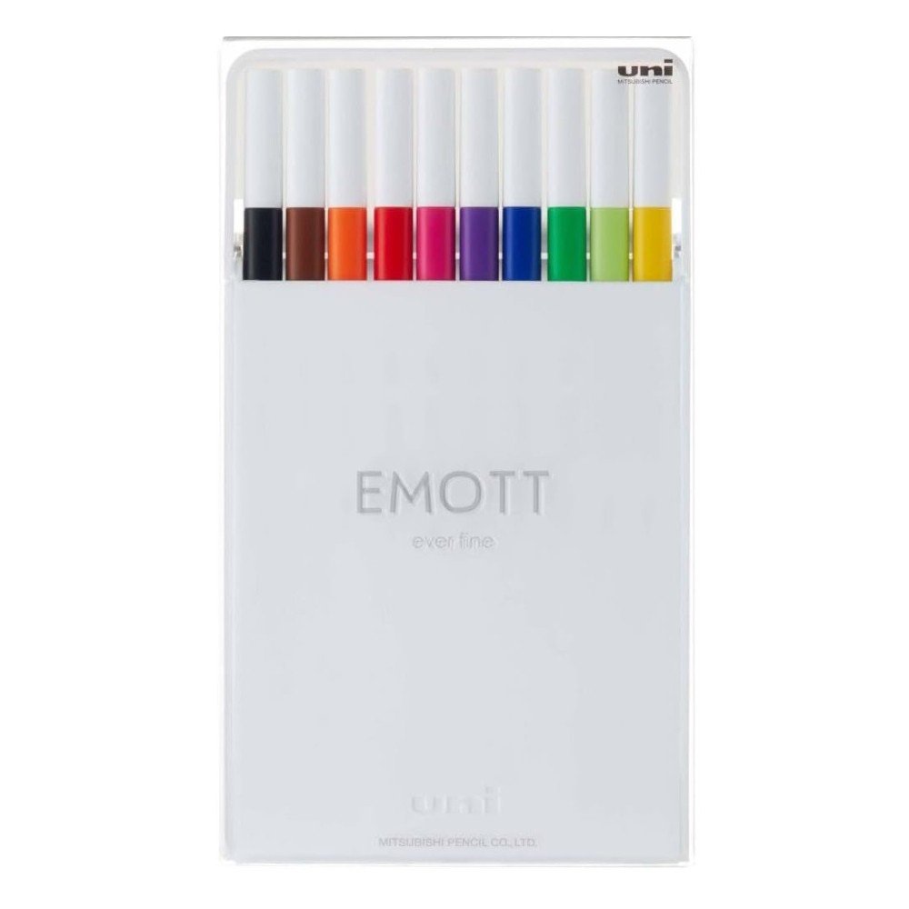 Zestaw cienkopisów uni Mitsubishi EMOTT | No. 1 10szt. - Trodat | Sklep ...