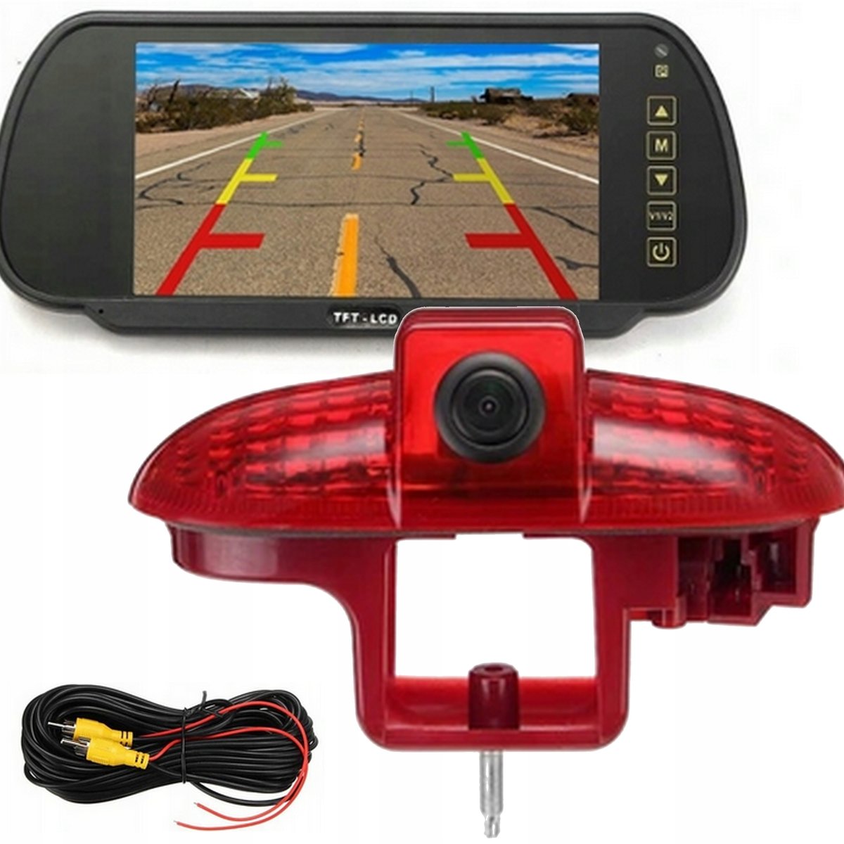 ZESTAW COFANIA ŚWIATŁO STOP Z KAMERĄ + MONITOR 7' TRAFIC VIVARO COMBO ...