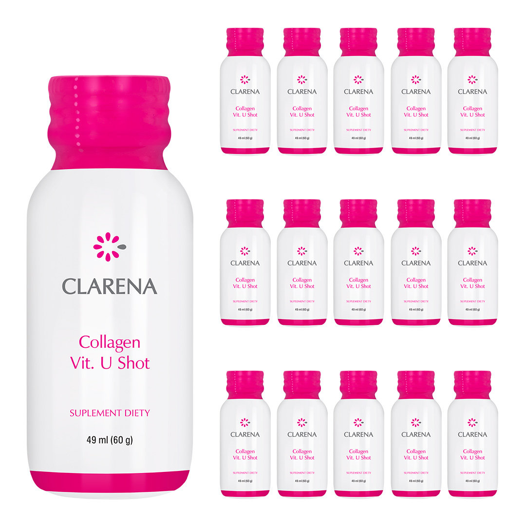 Zestaw Collagen Vit. U Shot 16 x 49 ml Kolagen do Picia 32 dni. RYBI ...