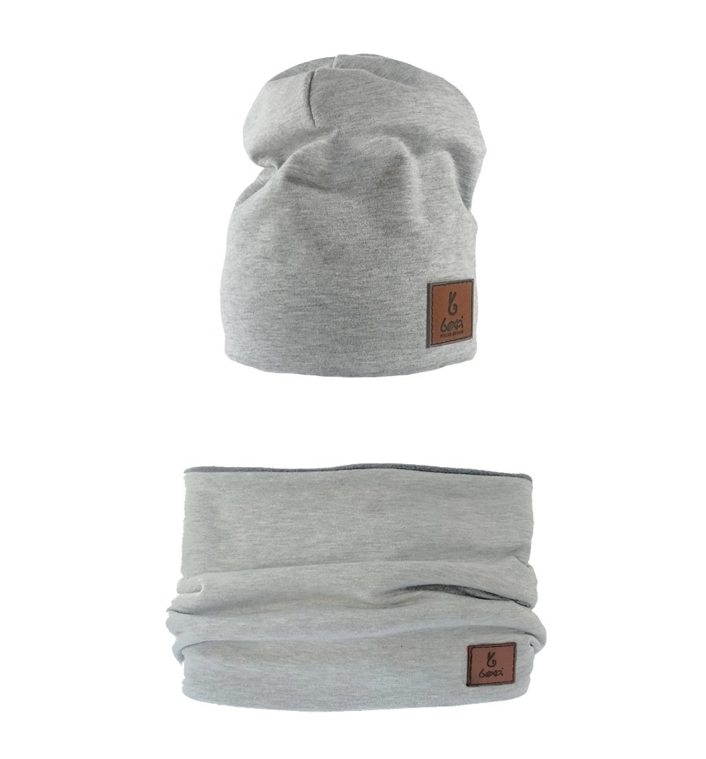 Zestaw czapka i komin Basic Winter zimowy, szary - 47 - TuSzyte | Sklep EMPIK.COM