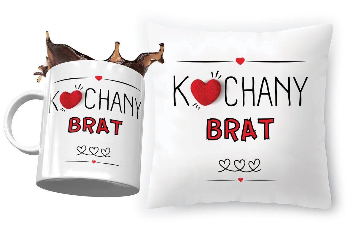 Zestaw Dla Brata Braciszka Poduszka Kubek Prezent z Nadrukiem ze Zdjęciem - PoliDraw | Sklep ...