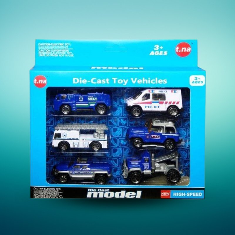 Zestaw Dla Kolekcjonera 6-Pak Autek Policyjnych - Toi-Toys | Sklep ...