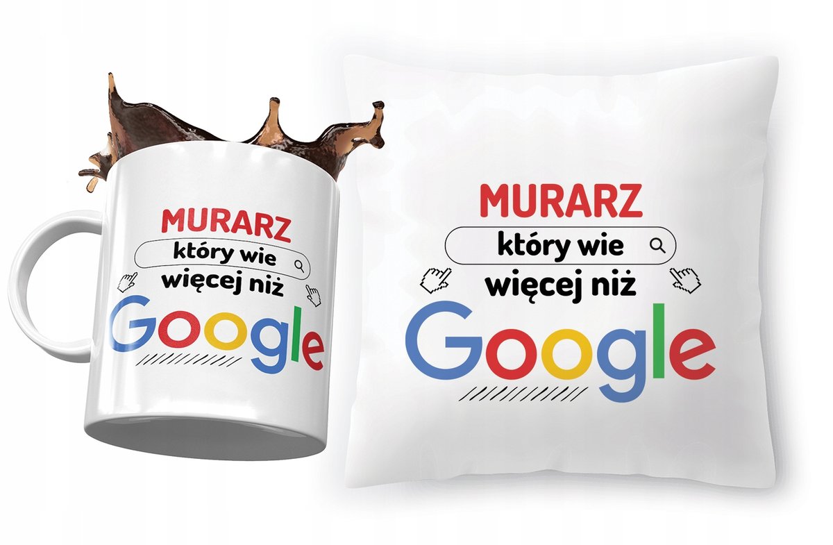 Zestaw Dla Murarza Poduszka + Kubek Prezent z Nadrukiem ze Zdjęciem ...