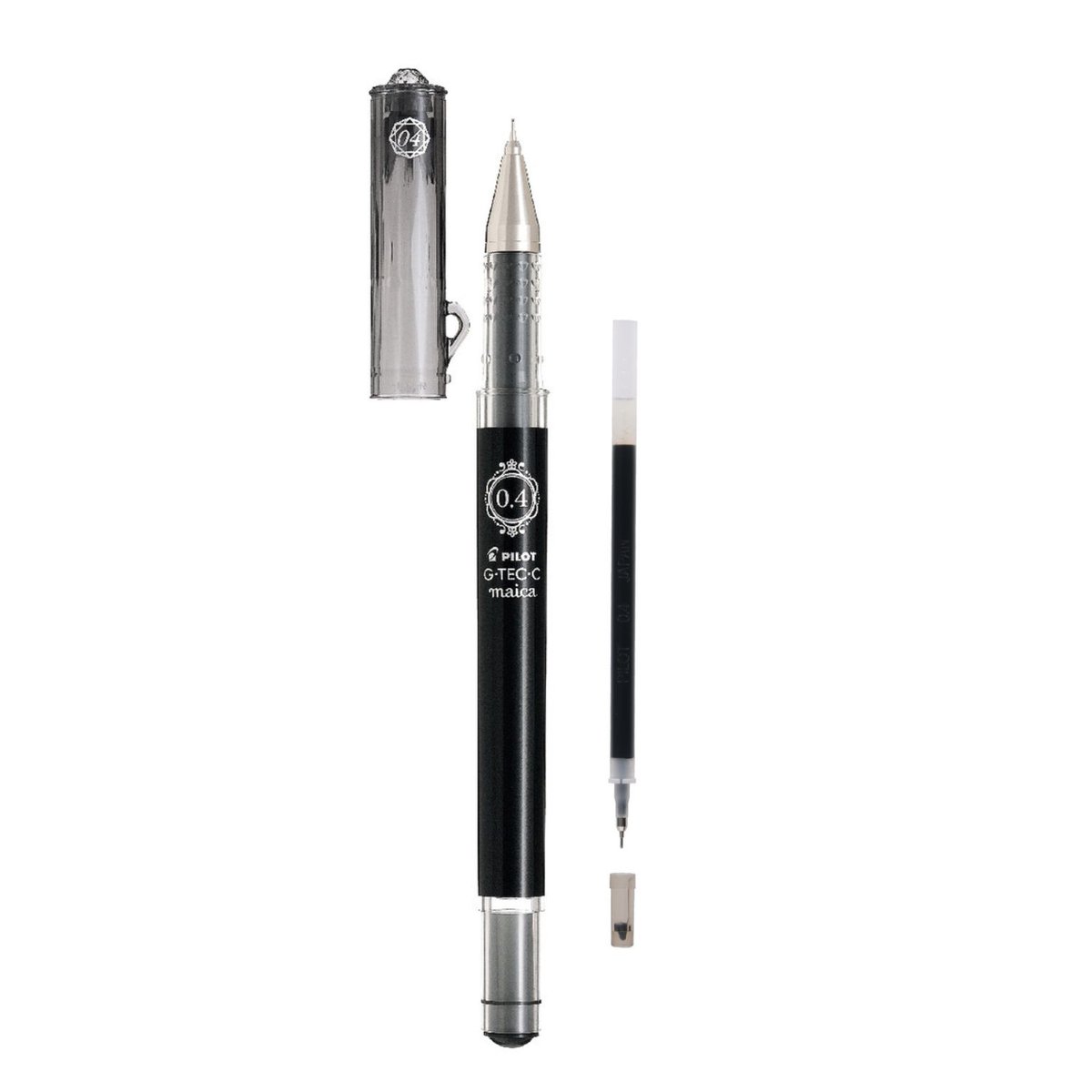 Zestaw długopis PILOT G-TEC-C Maica 0,4 cienkopis czarny + wkład ...