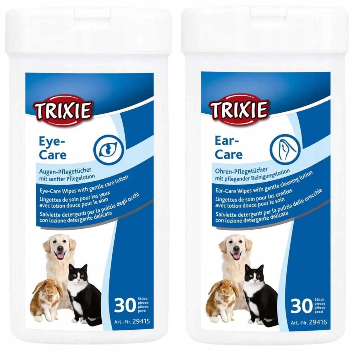 Zestaw do czyszczenia psa (czyste uszy i oczy - chusteczki) - Trixie ...