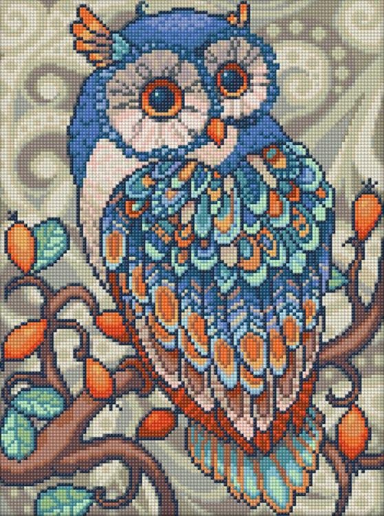 Zestaw do diamond painting, Niebieska sowa - MOSFA | Sklep EMPIK.COM