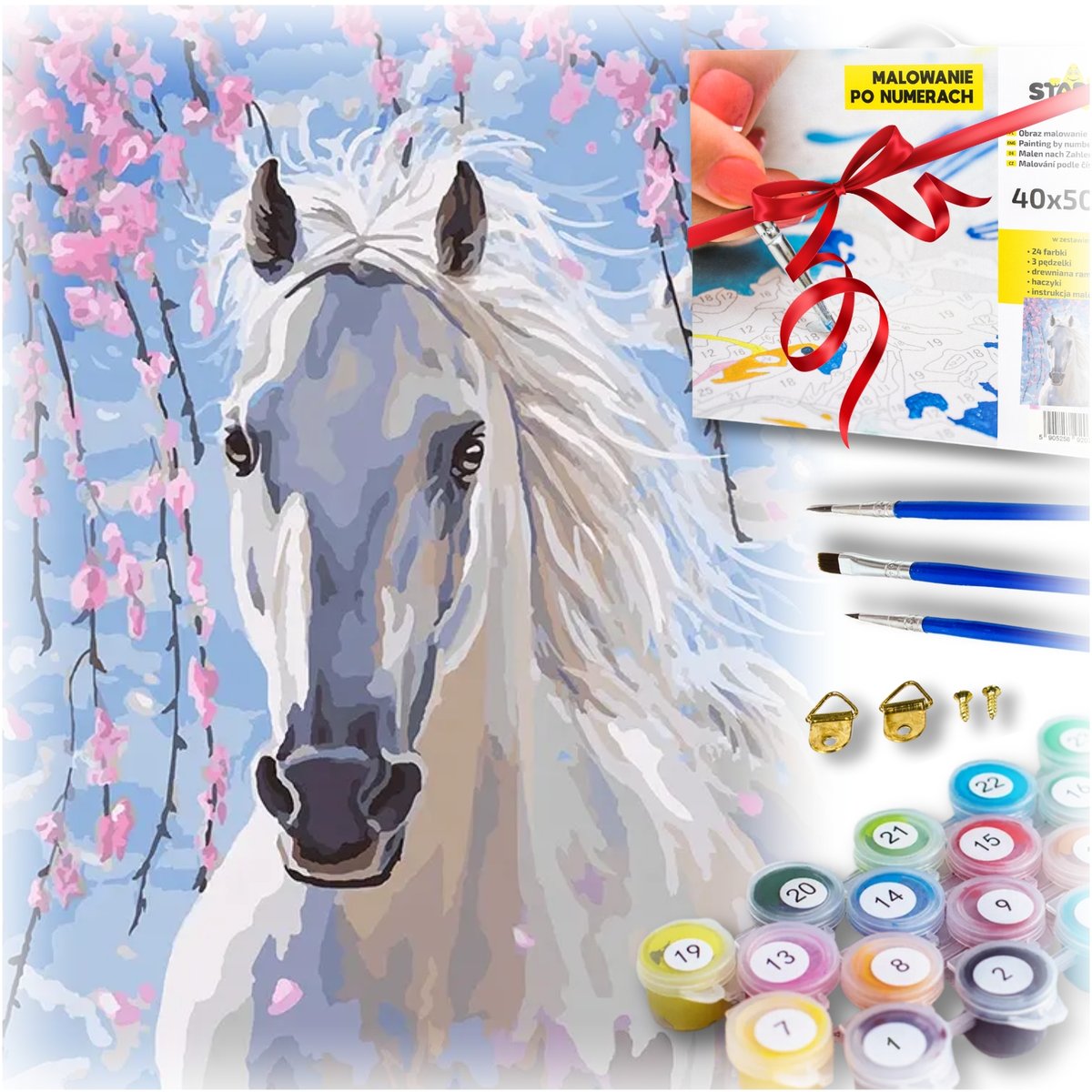 Zestaw Do Malowania Po Numerach - Koń - Zolta | Sklep EMPIK.COM
