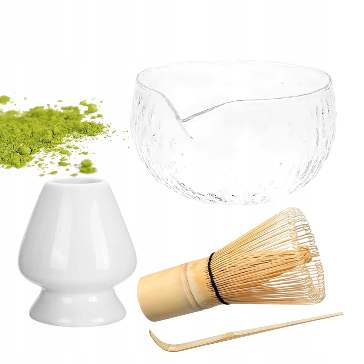 ZESTAW DO MATCHA 4 CZĘŚCIOWY Z AKCESORIAMI DO PARZENIA MATCHA W DOMU ...