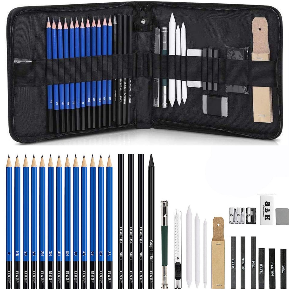 Zestaw do rysowania szkicowania profesjonalny 32w1 - Sferazabawek ...