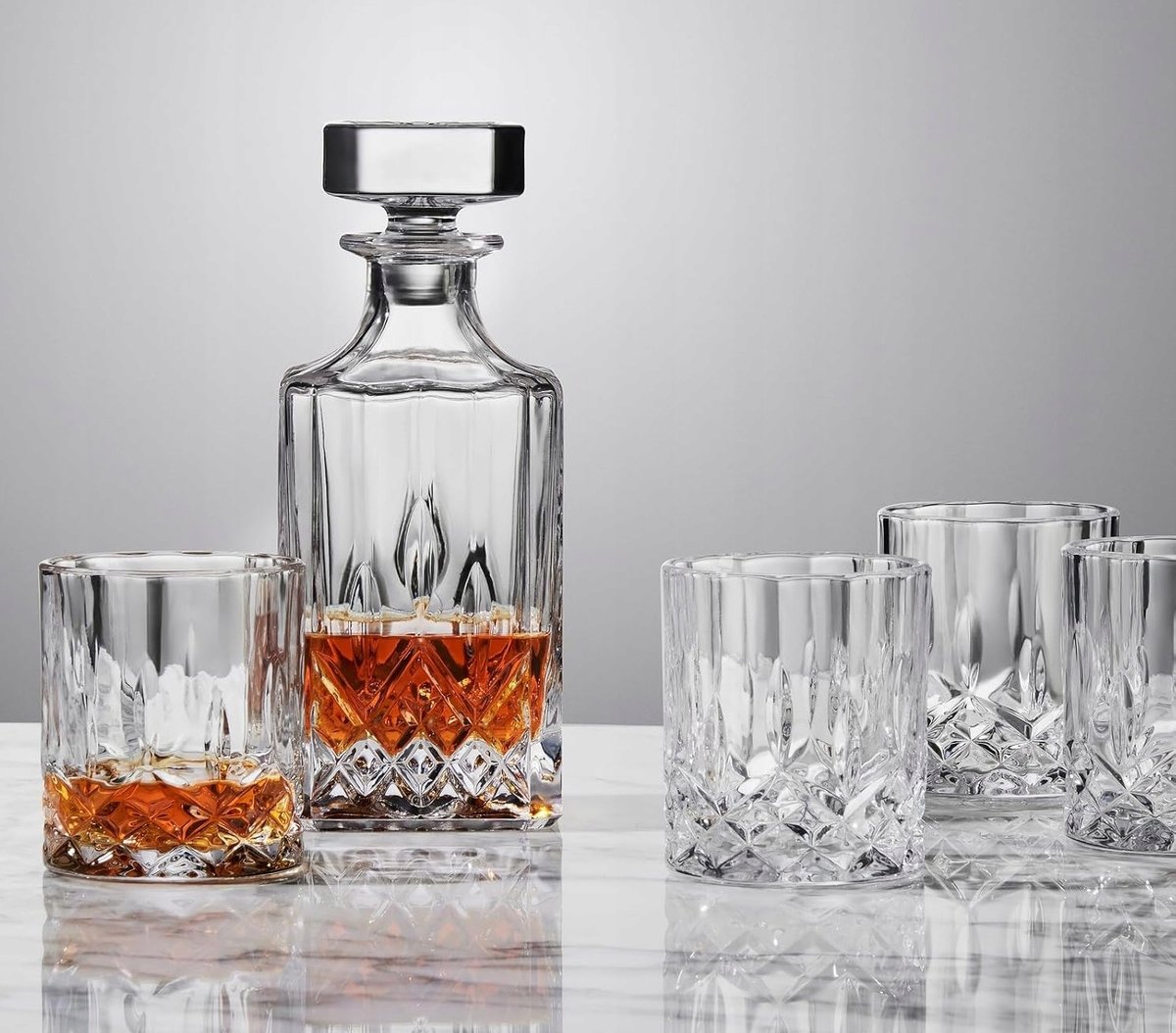 Zestaw do whisky kryształowy LUXITO Javell 7el. KARAFKA Szklanki 6+1 ...