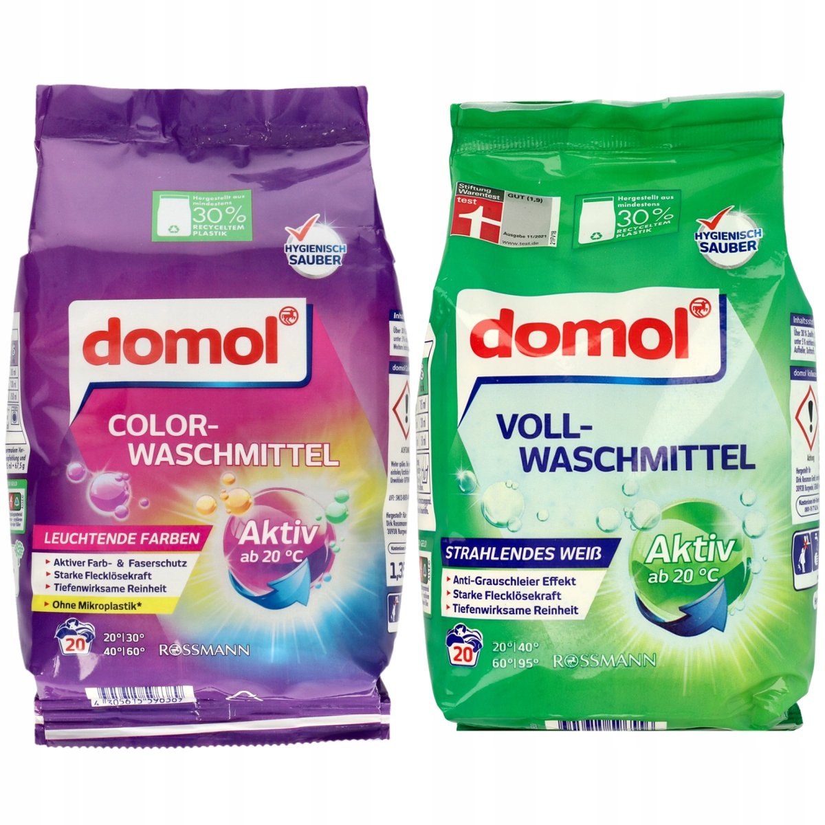 ZESTAW DOMOL PROSZEK DO PRANIA TKANIN KOLOROWYCH + DO PRANIA TKANIN ...