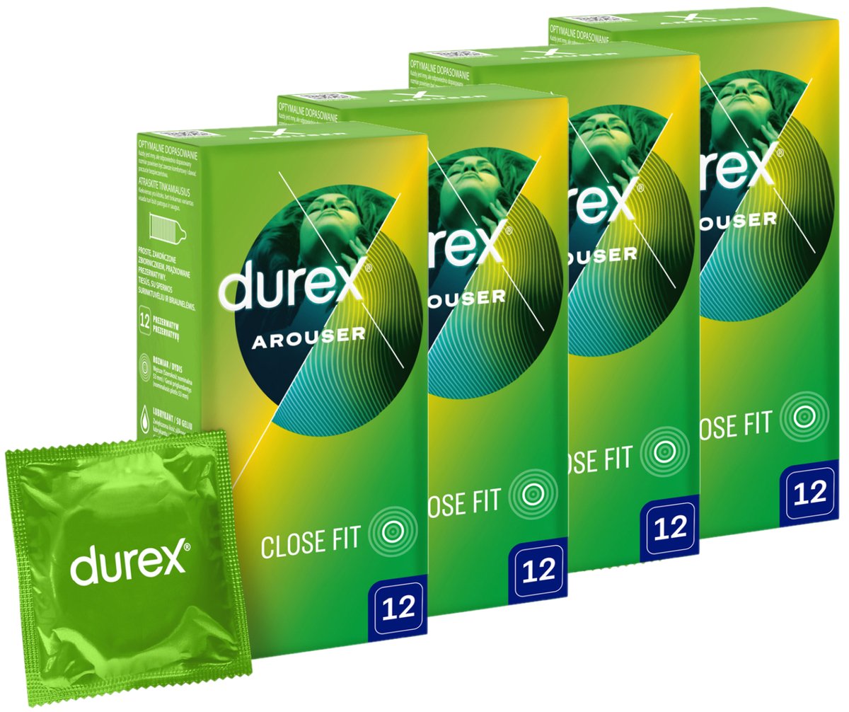 Zestaw DUREX AROUSER Prezerwatywy PRĄŻKOWANE 48 sztuk | Sklep EMPIK.COM
