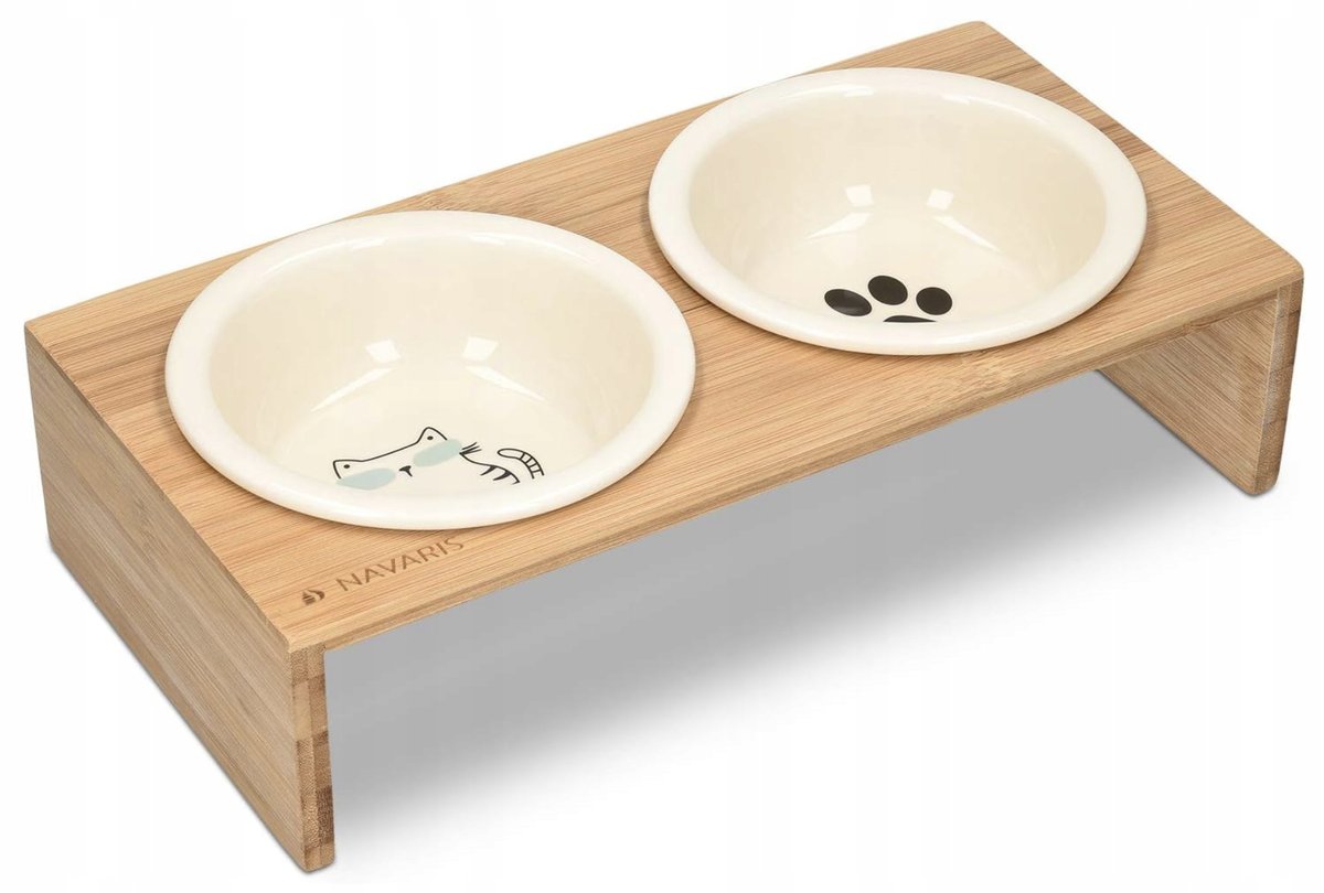 Zestaw Dwóch Misek Do Karmienia Miska Ceramiczna 360 ml 2x + Podstawka ...