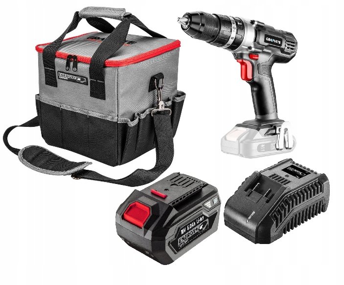 ZESTAW ELEKTRONARZĘDZI GRAPHITE 6,0AH 18V ENERGY+ WKRĘTARKA TORBA AKU ...