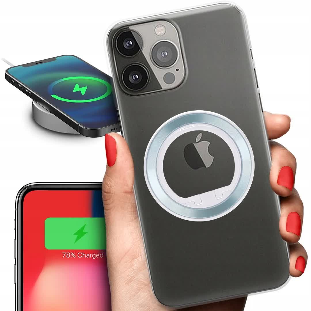 Zestaw Etui 2MM + MagSafe Uchwyt BŁĘKITNY do IPHONE 13 PRO MAX Magnes ...