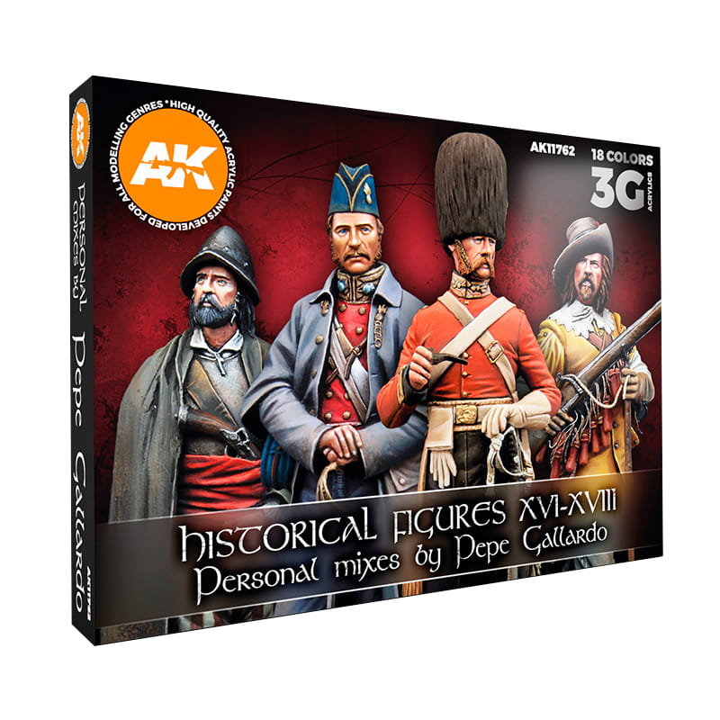 Zestaw Farb 3Gen Acrylics Hystorical Figures Xvi-Xviii W. By Pepe ...