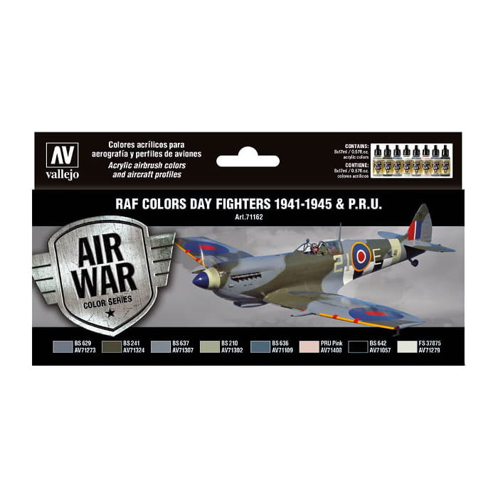 Zestaw Farb 71.162 Raf Colors Day Fighters 1941-1945 & P.R.U., Vallejo ...