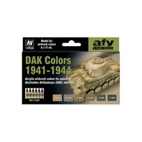 Zestaw farb 71.207 DAK Afrika Korps Colors 1941-1944, Vallejo, 6x17 ml ...