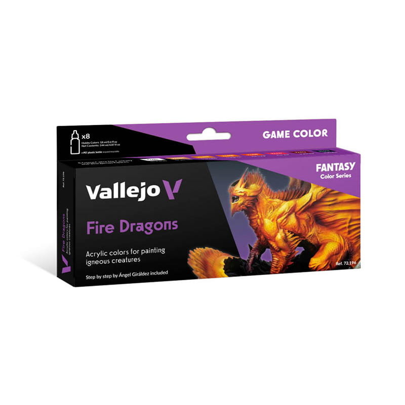 Zestaw farb Vallejo 72.196 Fire Dragons, 8x18ml - Vallejo | Sklep EMPIK.COM