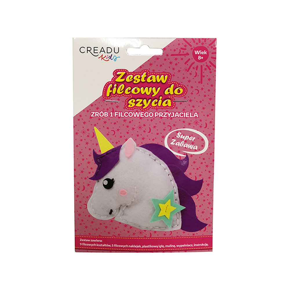 Zestaw filcowy do szycia, jednorożec - Creadu Kids | Sklep EMPIK.COM