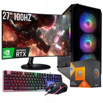 ZESTAW GAMINGOWY TECHNOTRONIX R5 8400F/32GB/RTX5070/1TB SSD/W11/27"100Hz - Adronix | Sklep EMPIK.COM