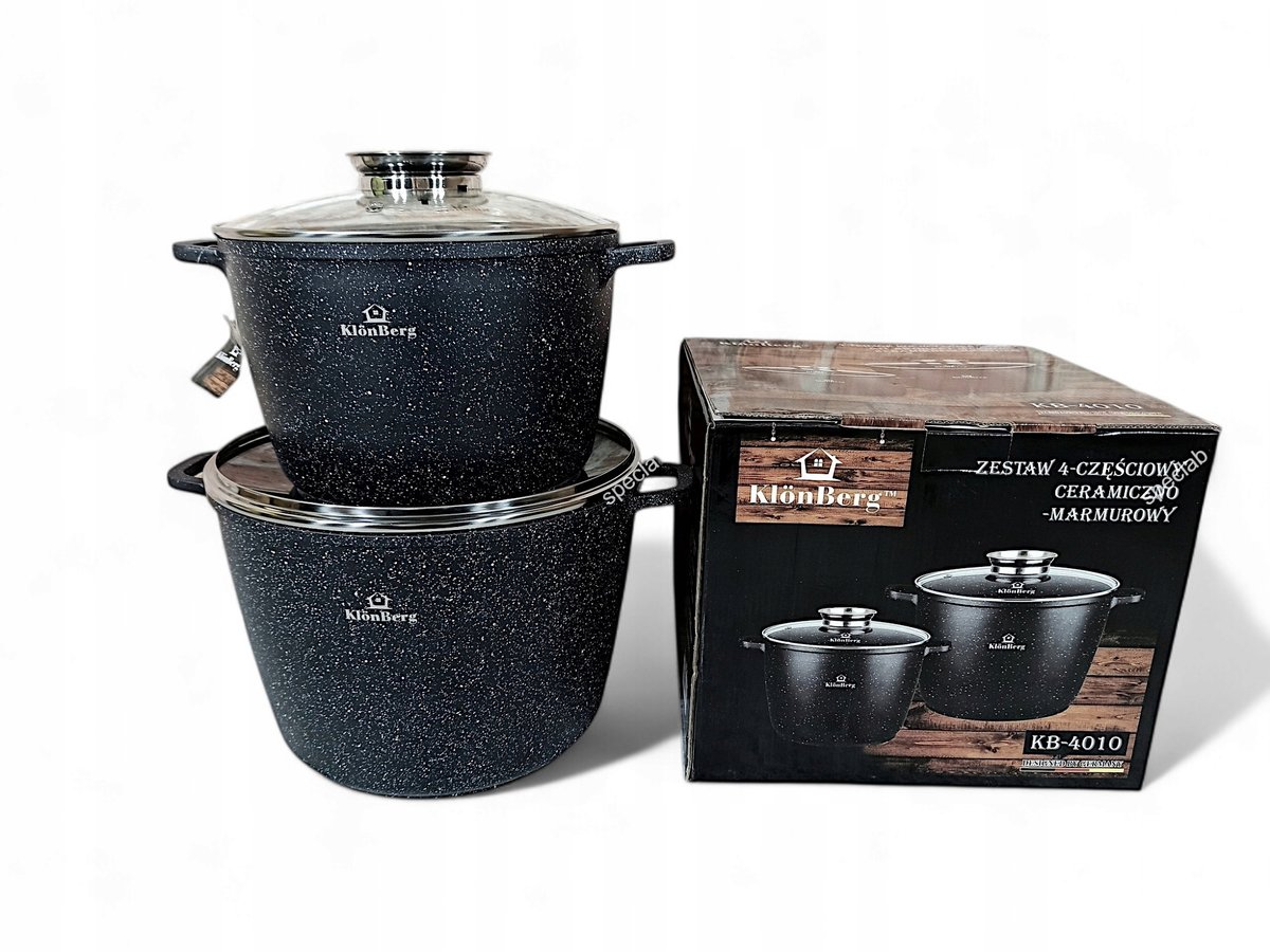 Zestaw garnkow [6L-10L] KlönBerg KB-4010 Gaz, indukcja, piekarnik, zmywarka - ASA | Sklep EMPIK.COM