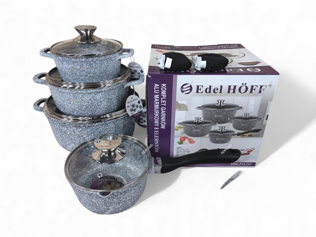 Zestaw Garnków 8EL EDELHOFF EH-7725. Gaz, indukcja, halogen - ASA | Sklep EMPIK.COM