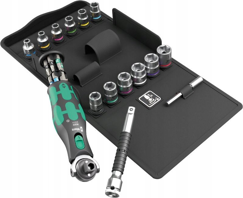 ZESTAW GRZECHOTKA Z PRZEGUBEM 3/8" Z NASADKAMI ZYKLOP POCKET SET 4 WERA ...
