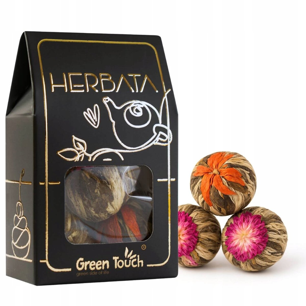 Zestaw Herbat Kwitnących 3 Szt W Pudełku Ozdobnym Na Prezent Upominek ...