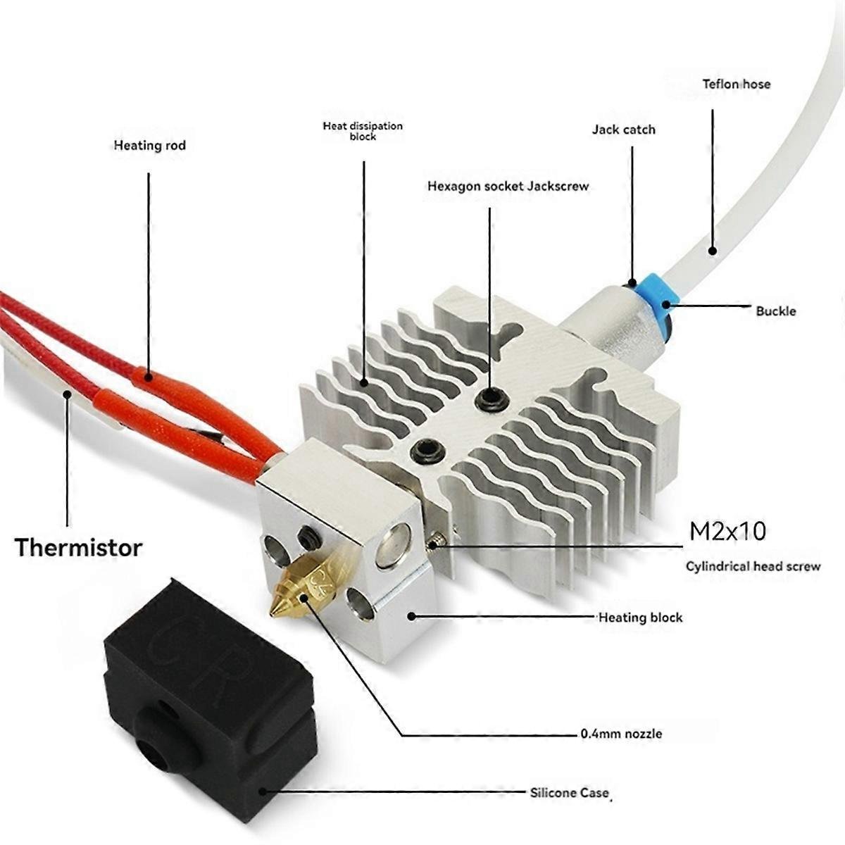 Zestaw Hot End do drukarki 3D Ender-3 Neo/V2 Neo/Max Neo Hot End 24 V ...