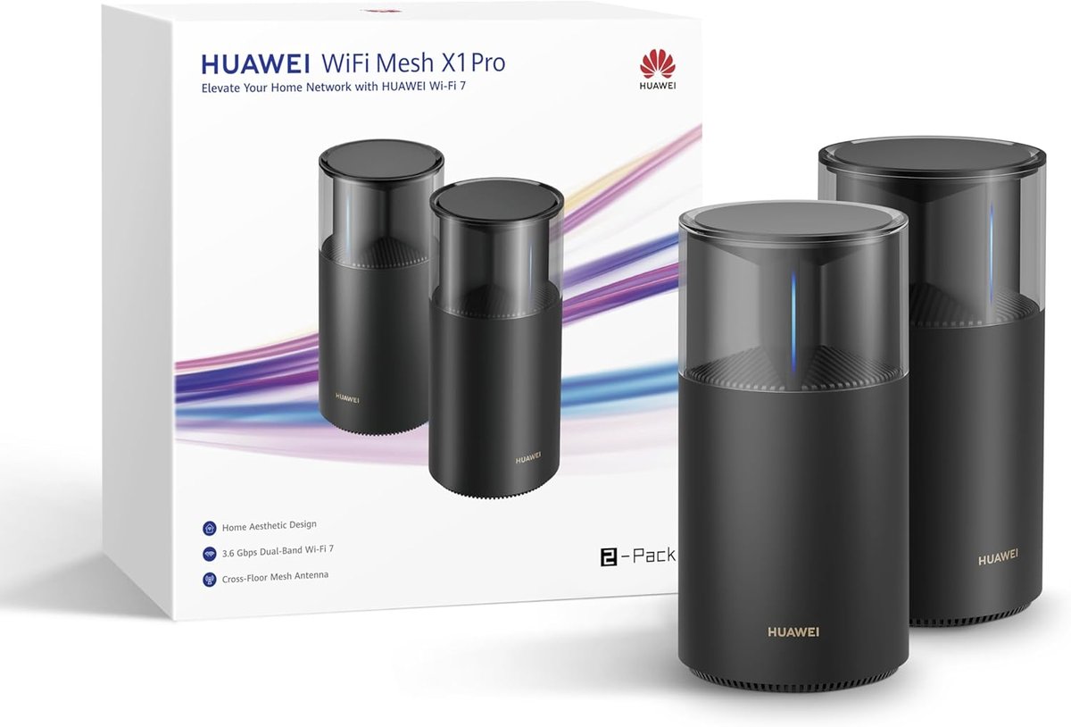Zestaw HUAWEI X1 Pro Router WiFi Mesh 3,6 Gbit/s Wi-Fi 7 2 sztuki ...