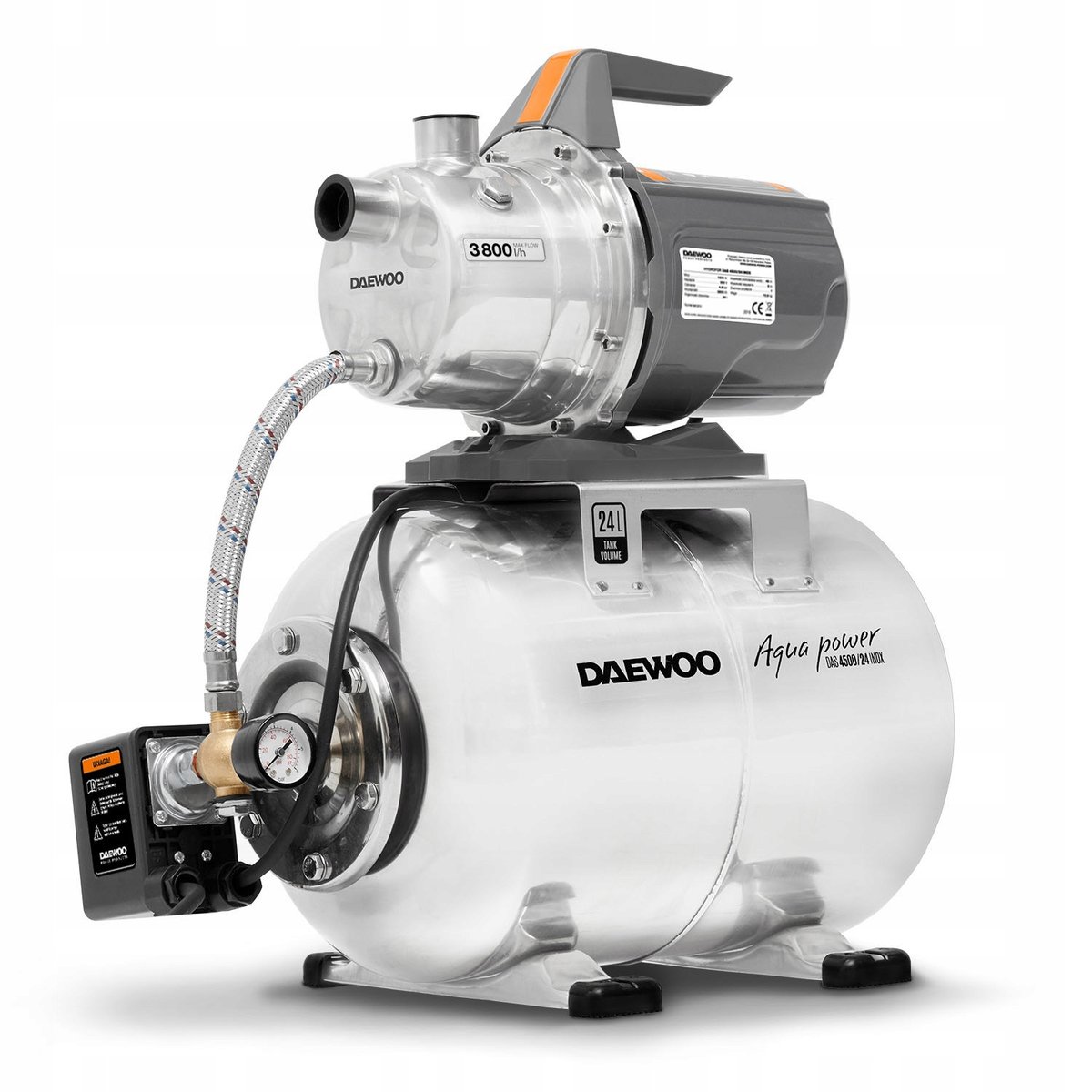 Zestaw hydroforowy INOX Hydrofor + Pompa DAEWOO DAS 4500/24 INOX ...