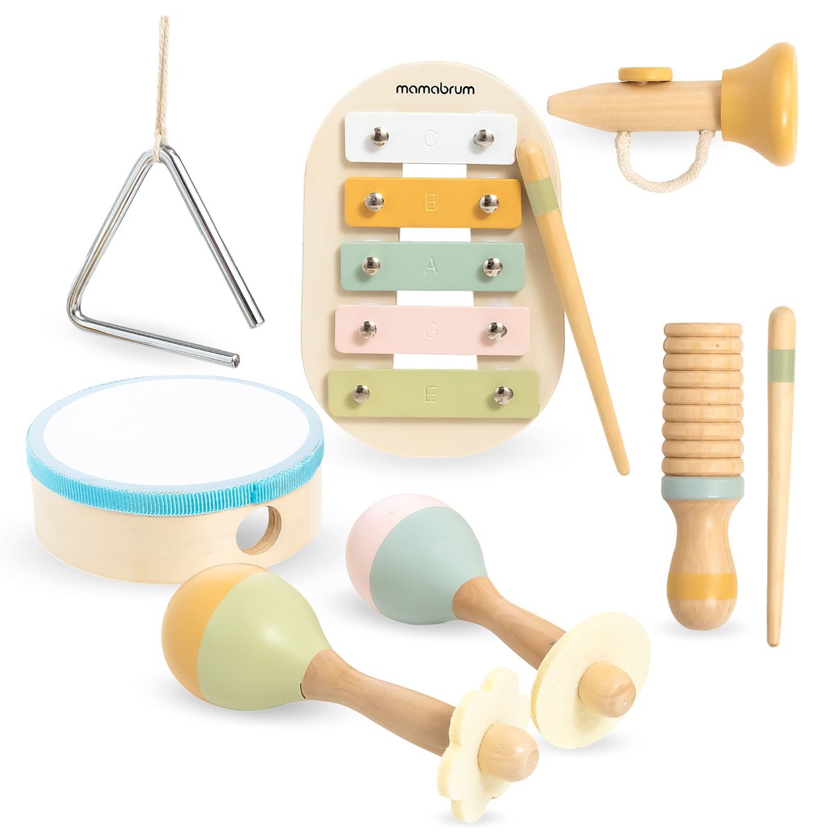 Zestaw instrumentów muzycznych dla dzieci - 9 elementów - Mamabrum ...
