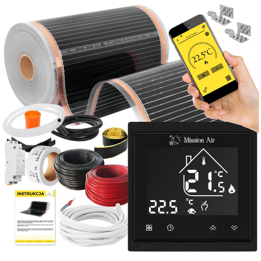 ZESTAW IR SILVER 160W 3m²,szer.50cm + Libra Black - Mission Air | AGD ...