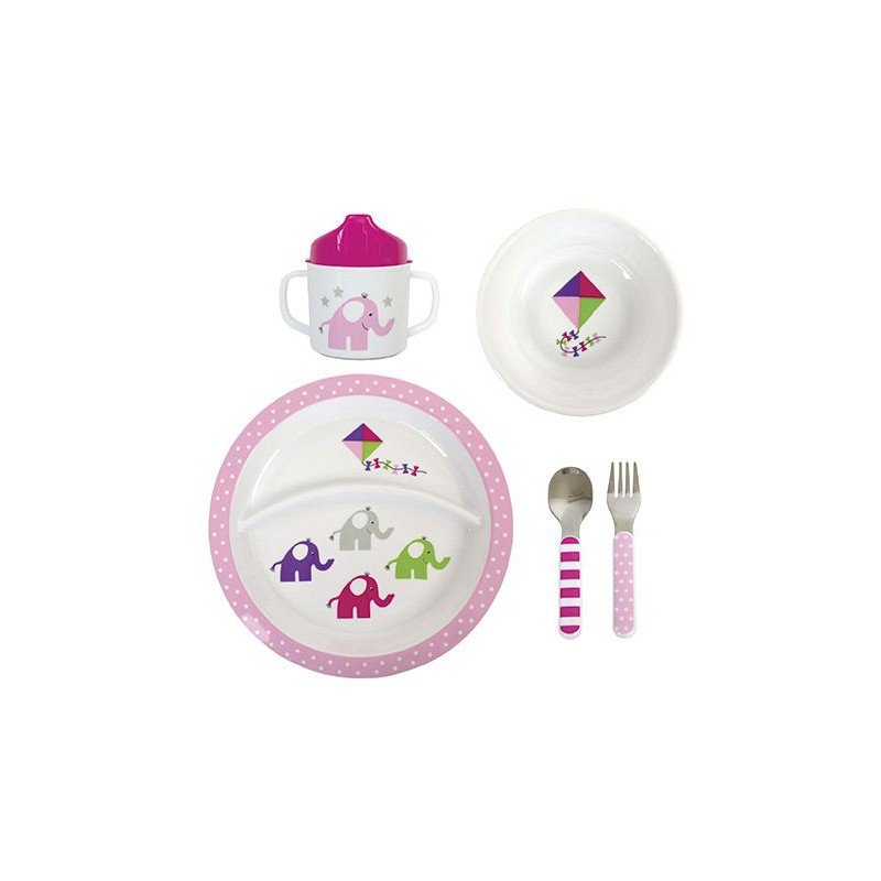 Zestaw Jedzeniowy Różowy Słoń - JaBaDaBaDo | Sklep EMPIK.COM