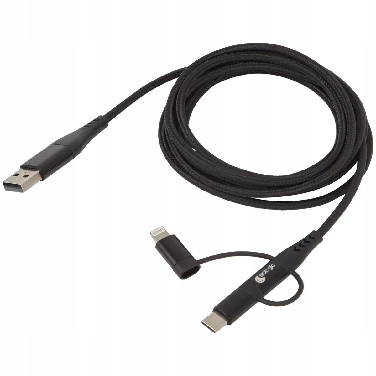 Zestaw kabli USB - USB typ C / microUSB / Lightning Sologic - Sologic | Sklep EMPIK.COM