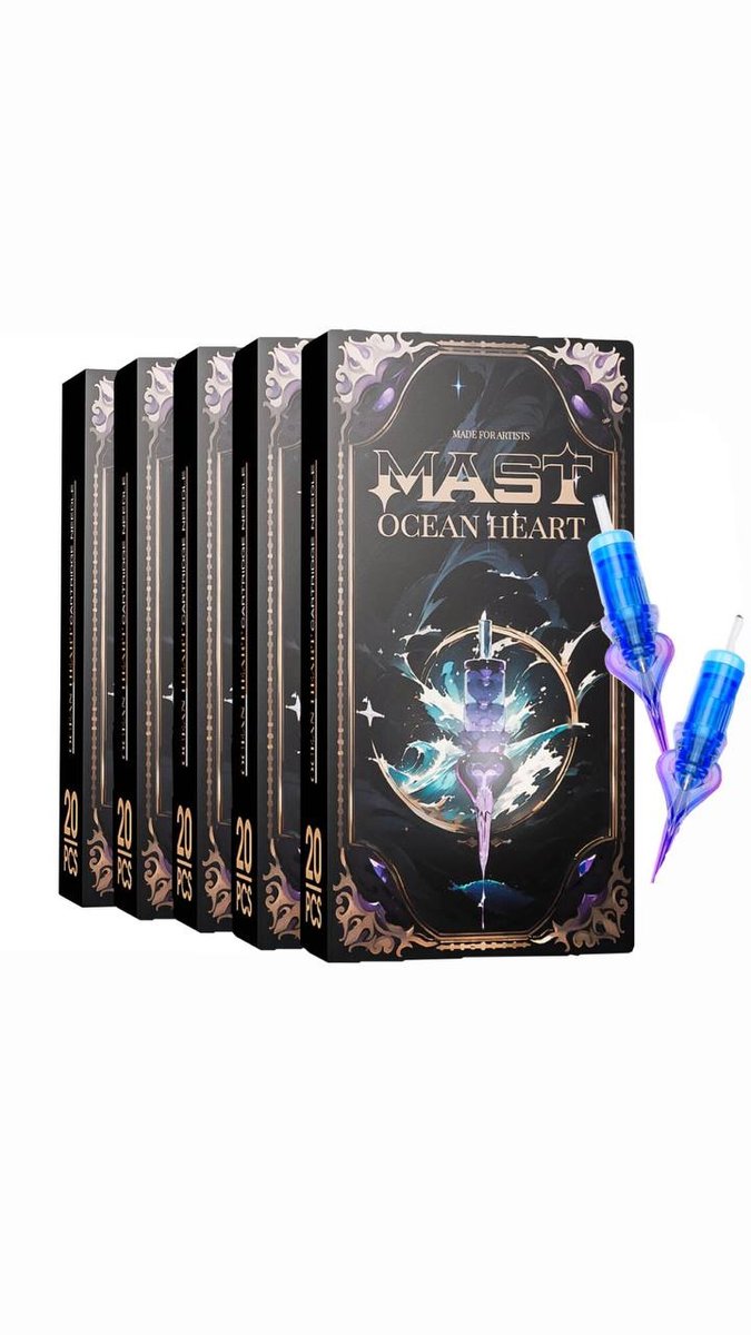 Zestaw kartridży mix Mast Ocean Heart, 5 op/100 szt (1001RL, 1001RLT ...