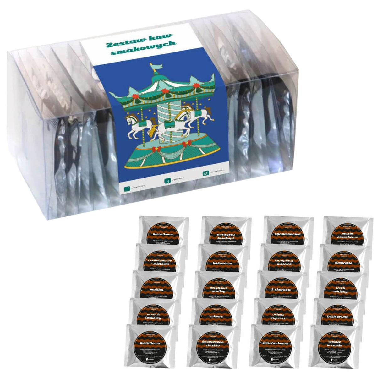 Zestaw kaw Magic Time - 20 różnych smaków kaw PREMIUM prezent upominek ...