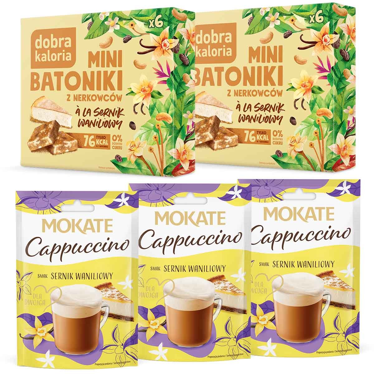 Zestaw Kawa Cappuccino Mokate Batoniki Dobra Kaloria Sernik Waniliowy - Mokate | Sklep EMPIK.COM