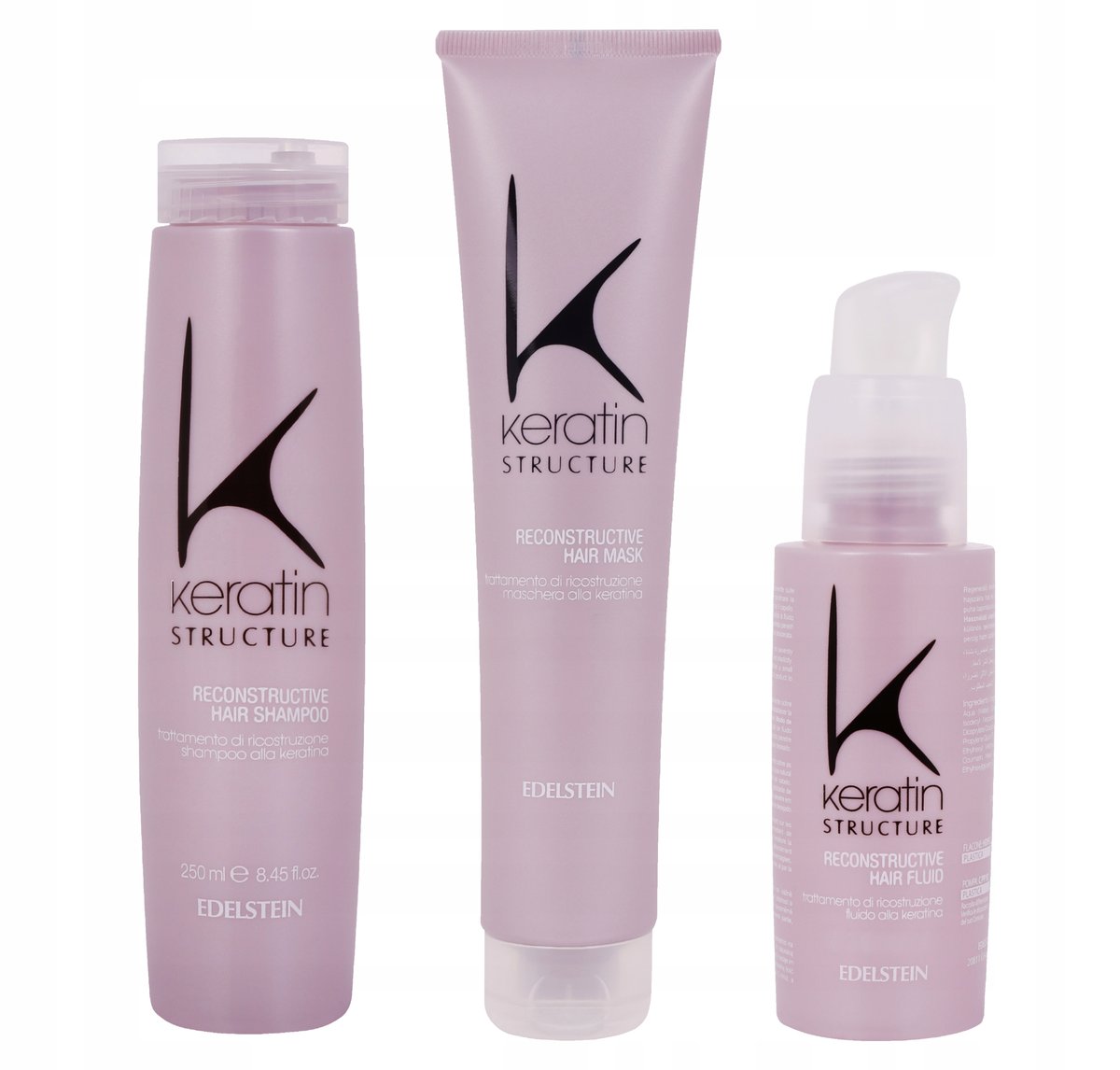 Zestaw Keratin Structure Szampon + Maska +fluid do Włosów Ultra ...