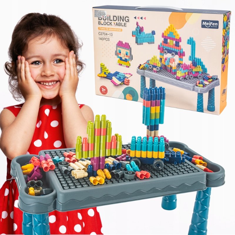 Zestaw klocki kontrukcyjne Montessori 140 elementów klocków dla dzieci ...