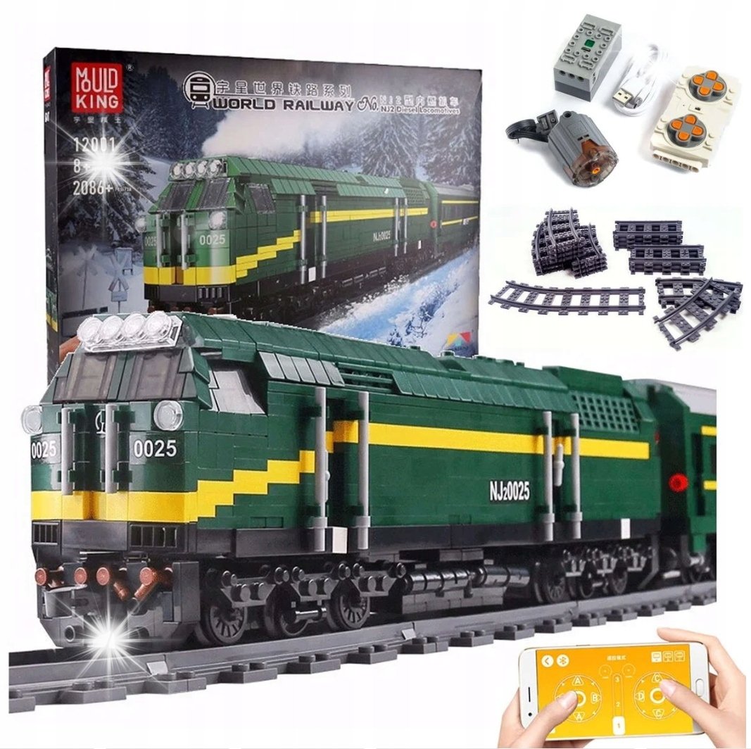 Zestaw Klocków Konstrukcyjnych Lokomotywa Spalinowa 2086 Elementów ...