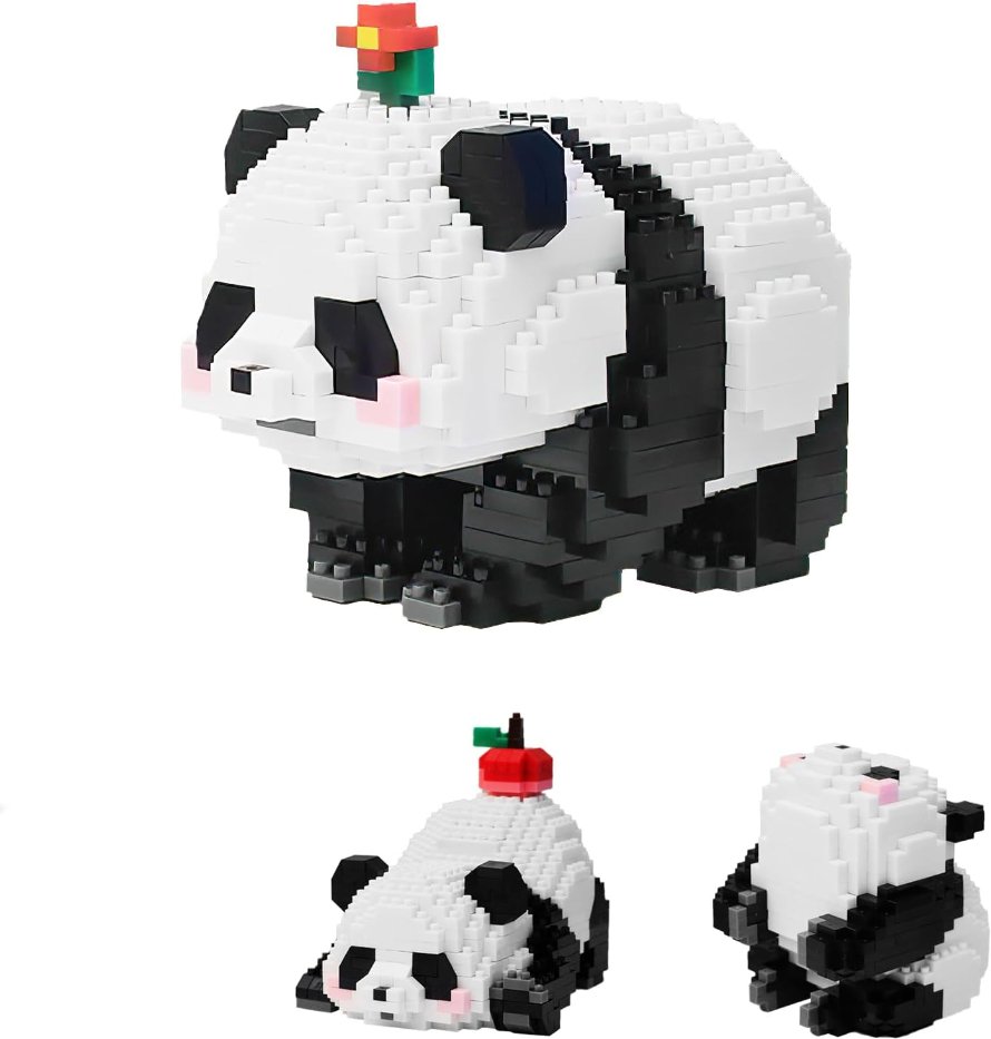 Zestaw klocków Panda Mini, Zestaw klocków Panda z uroczymi zwierzątkami ...