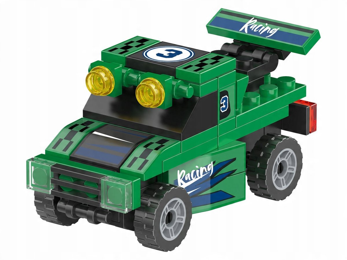 Zestaw Klocków Pickup Truck Racer 67 El. Z Napędem Playtive - Playtive ...