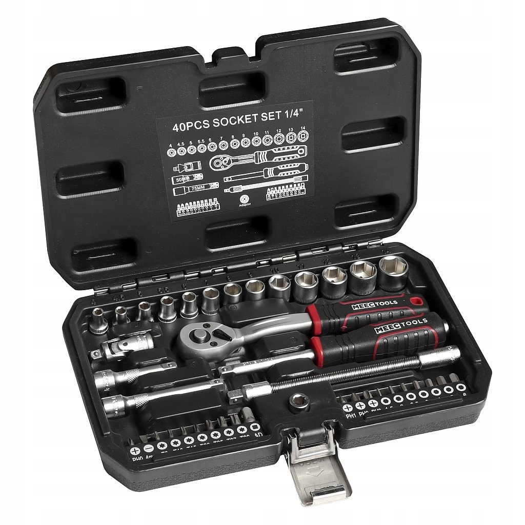 Zestaw Kluczy Nasadowych 40 el. Meec Tools – Wytrzymałość i Precyzja ...