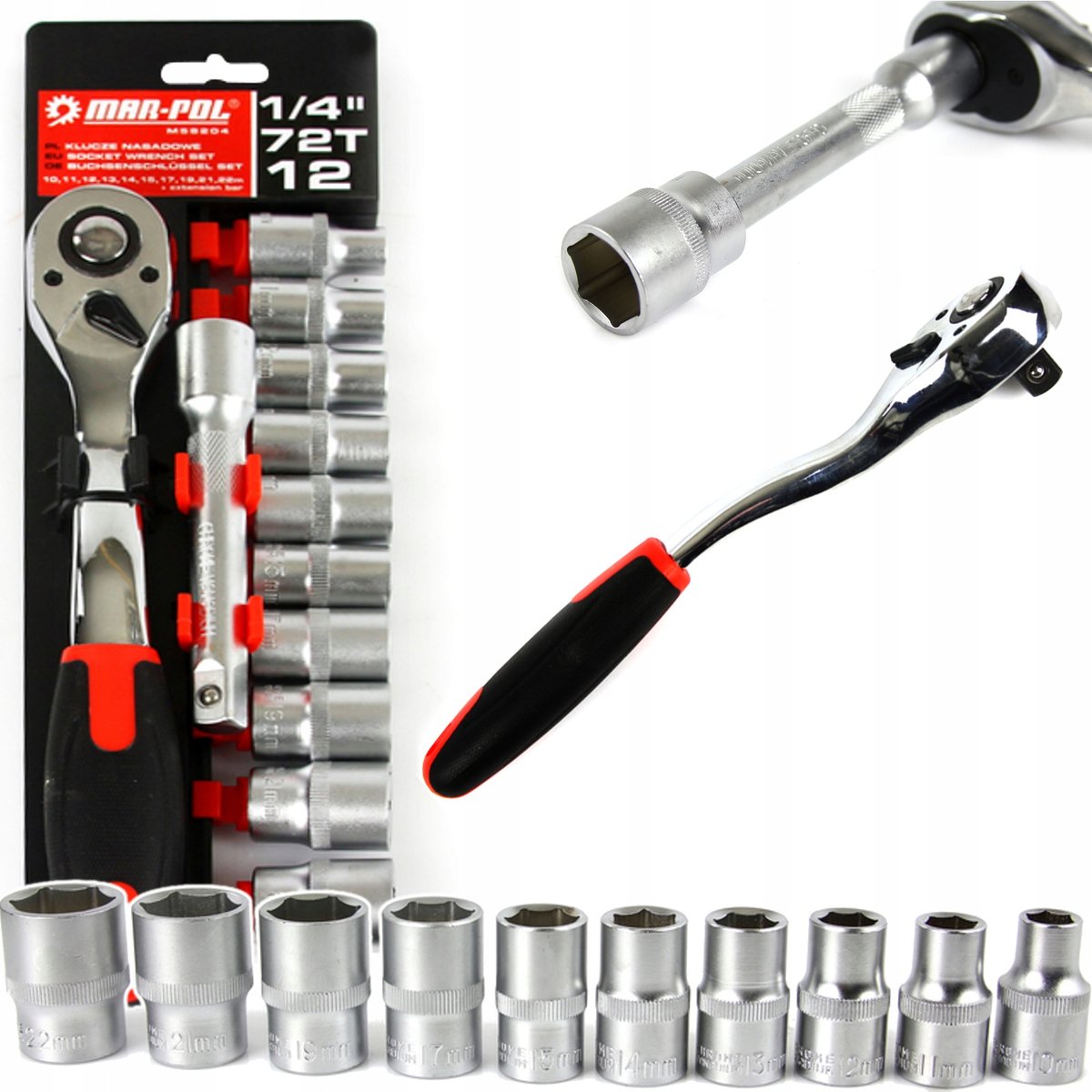 Zestaw Kluczy Nasadowych Grzechotka Klucz 1/2'' - MAR-POL | Sklep EMPIK.COM