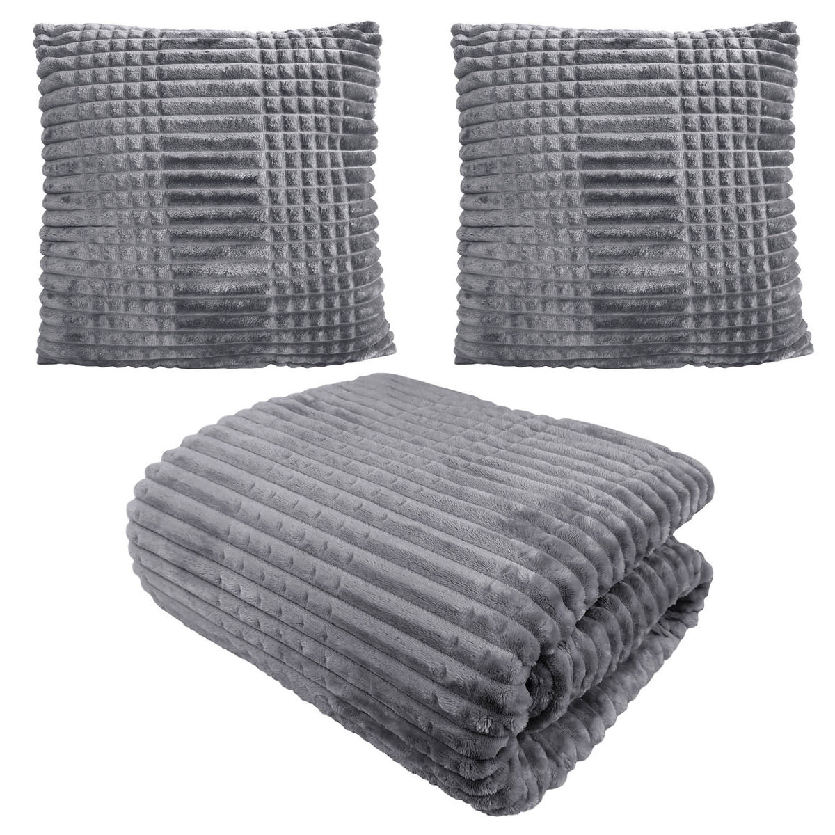 Zestaw koc 200x220 + 2x poszewka SULEO ANTRACYT - Kontrast | Sklep ...