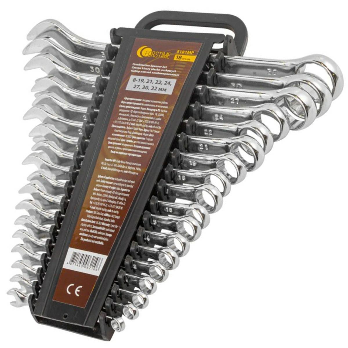 Zestaw komplet kluczy płasko-oczkowych klucze płasko-oczkowe 8-32mm 18el FORSTIME - Inna marka ...