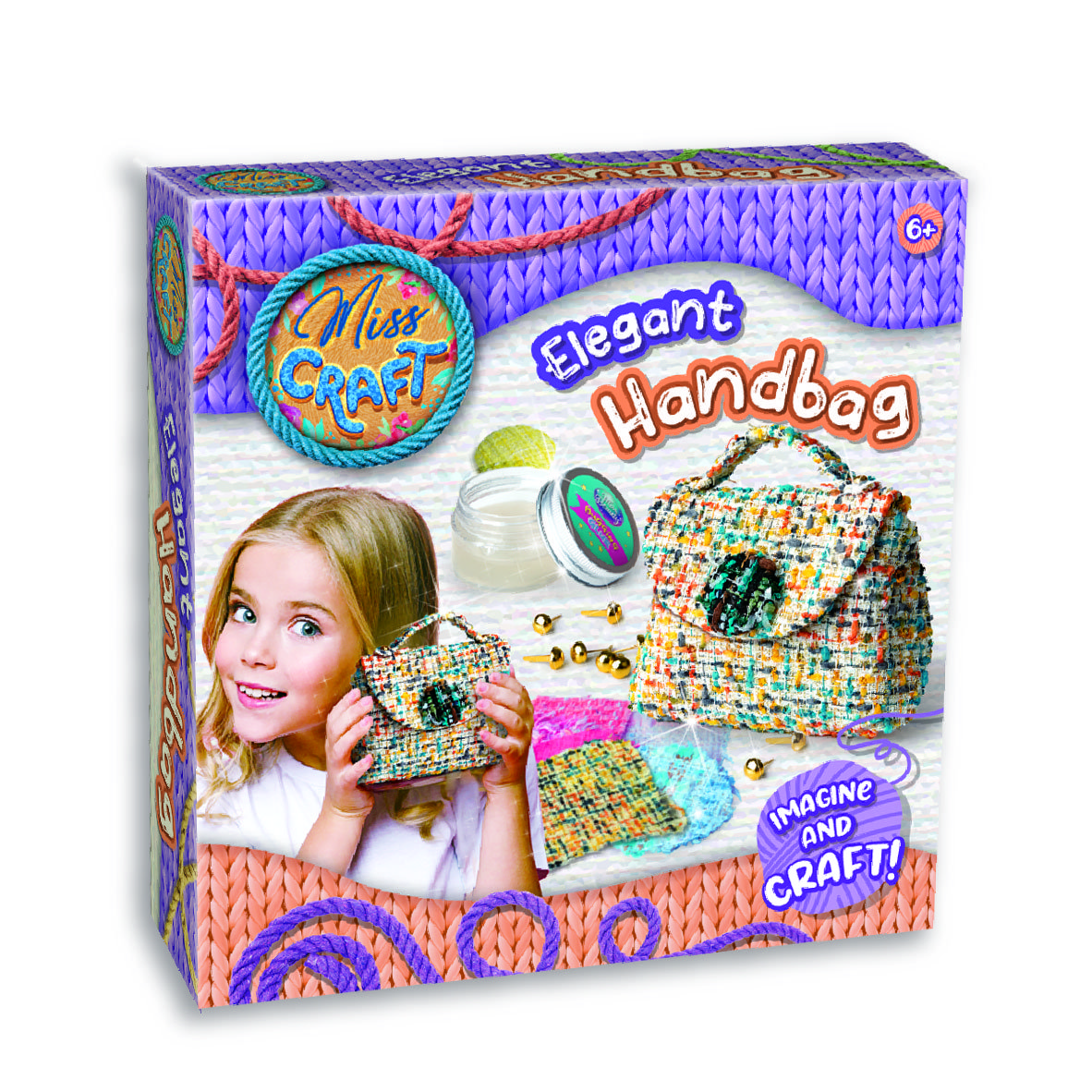 Zestaw kreatywny dla dziewczynki Strigo Elegant stwórz swoją torebkę ...